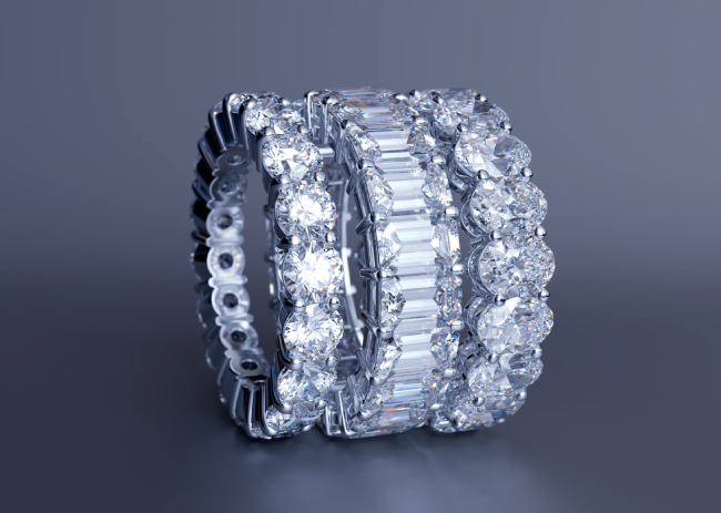 Emerald Cut Eternity Band and Rings - Snazzy Women